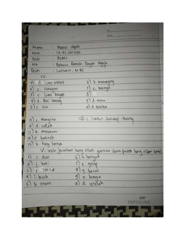 Uas Bahasa Dayak Ngaju | PDF