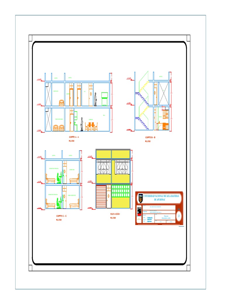 Plano de Corte y Elevacion 04 | PDF