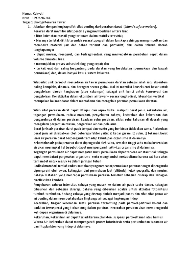 Cahyati - 1906287244 - Tugas EPT 1 | PDF