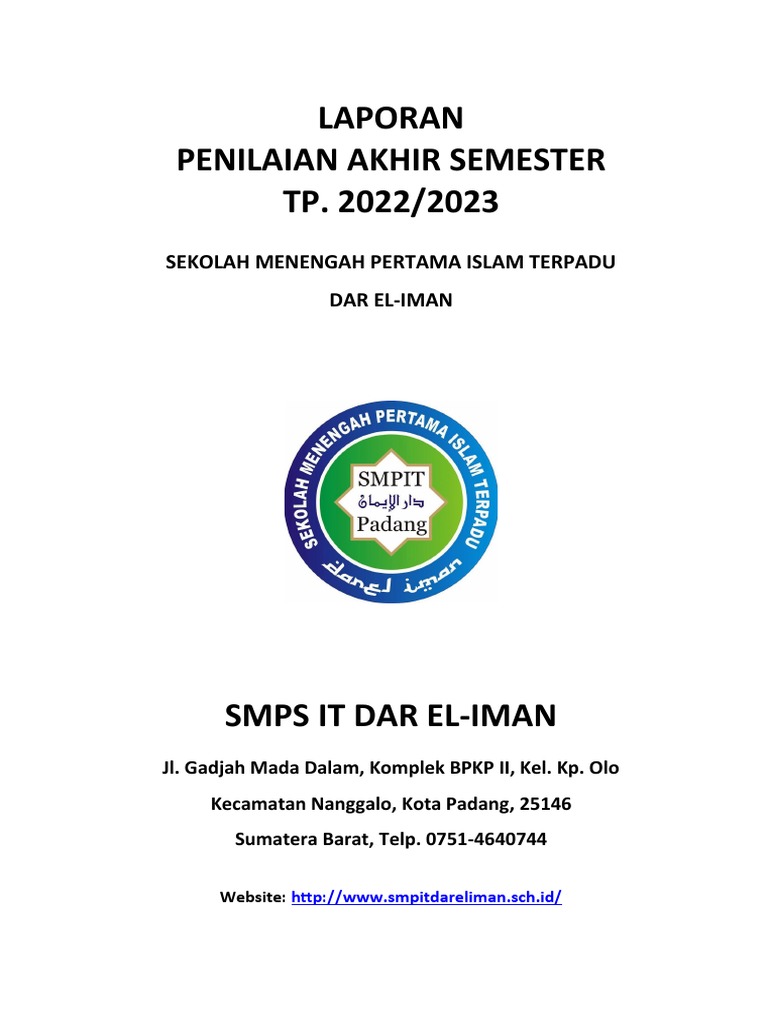 COVER Laporan UAS 22-23 | PDF