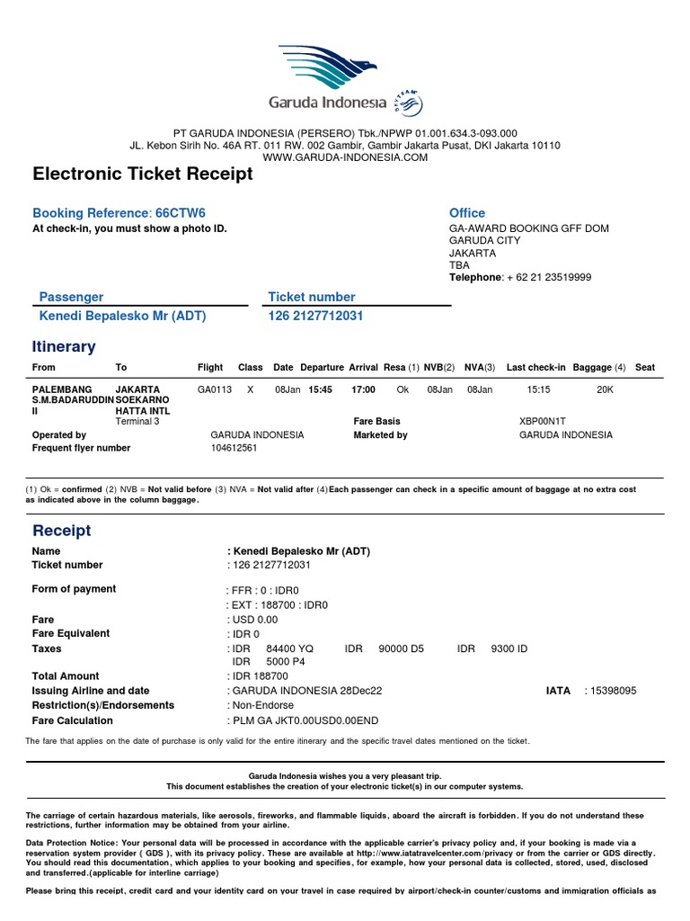 Your Electronic Ticket Receipt | PDF | Transport | Aviation