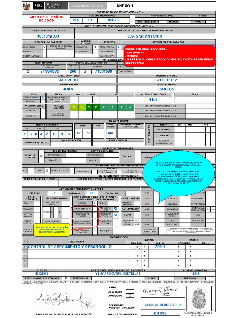 FUA 2019 PRESTACIONES INDIVIDUALES Correc. 05-9-19 | Descargar gratis PDF | Medicina CLINICA ...