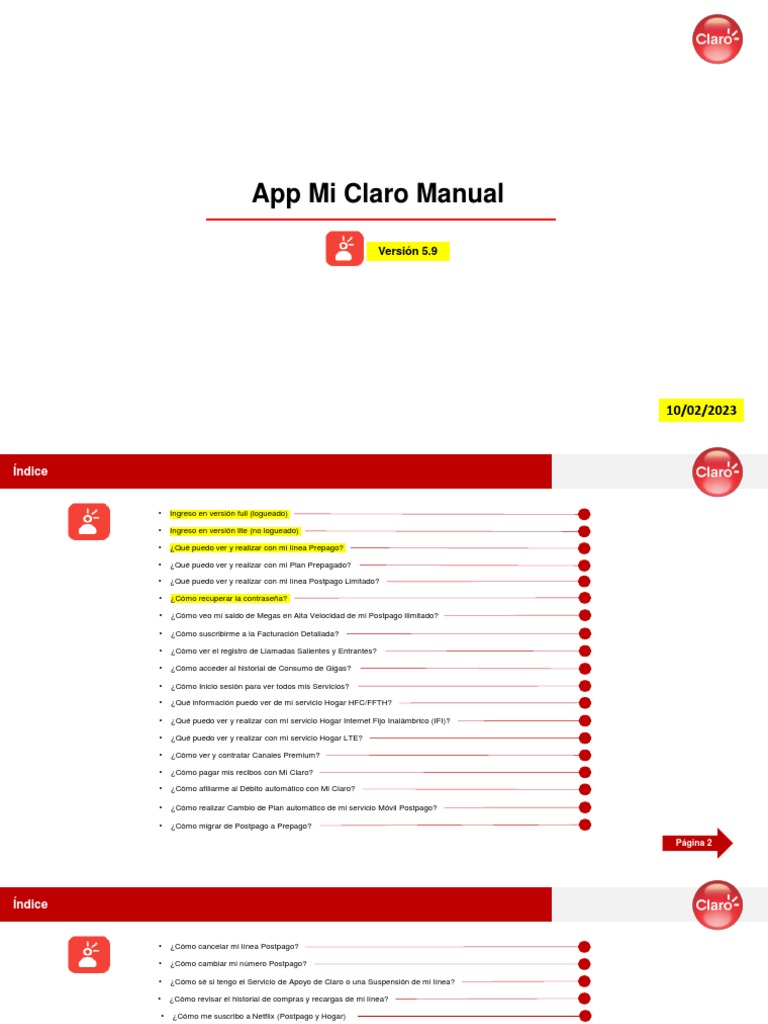 Mi Claro App Manual Pdf Aplicación Movil Tarjeta De Débito