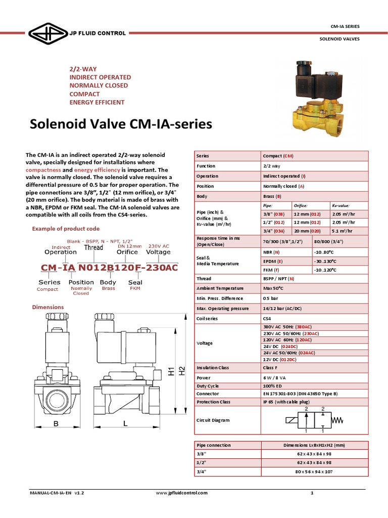 Manual CM Ia en | PDF | Valve | Alternating Current