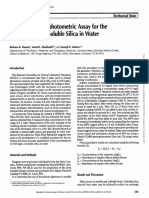 Silica Testing Method in Water | PDF | Spectrophotometry | Acid