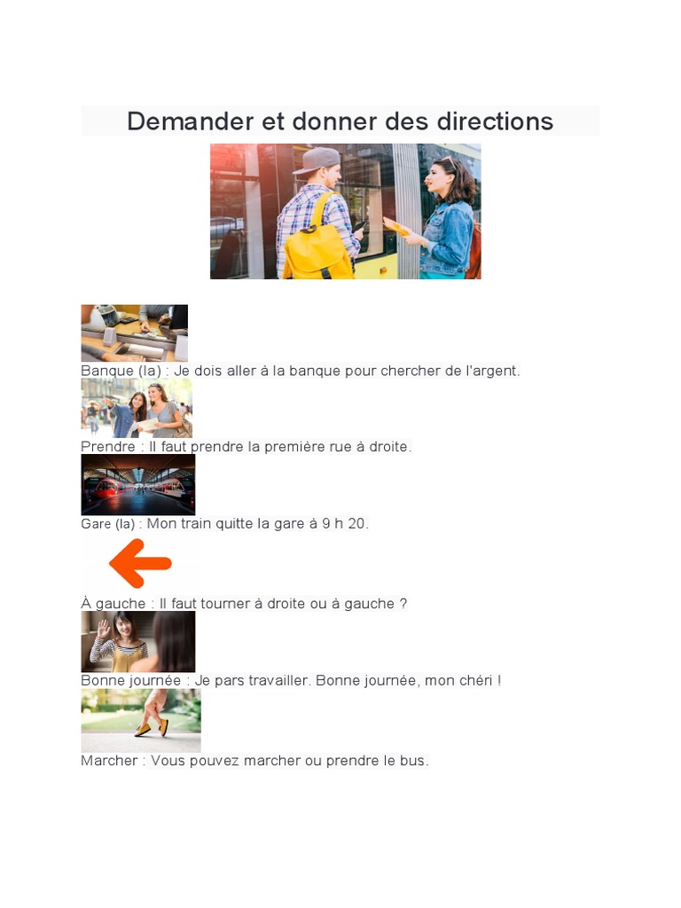 Demander Et Donner Des Directions | PDF