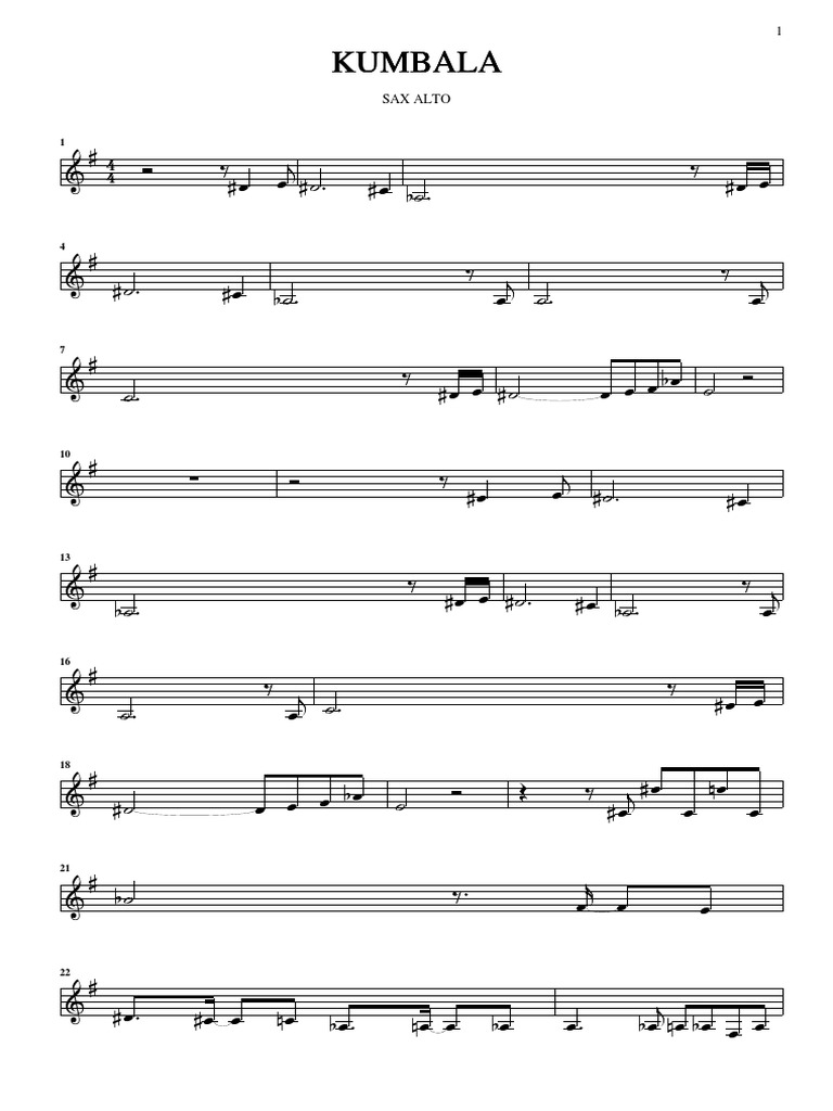 Kumbala Sax Alto | PDF