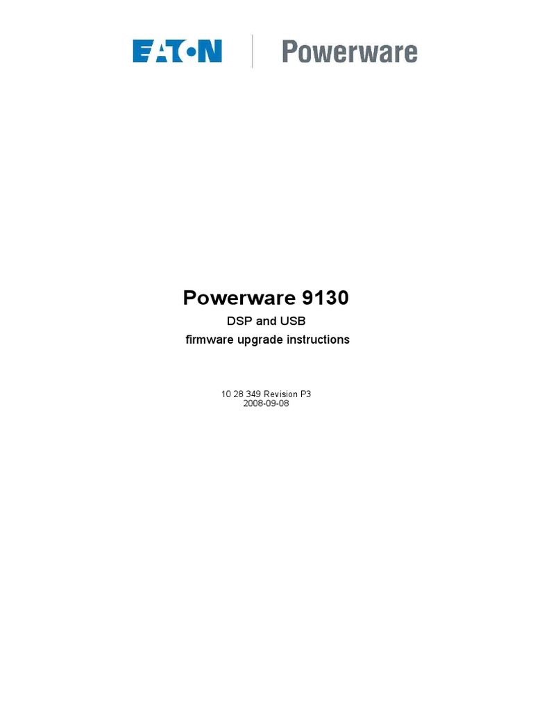 Rev P3 - 9130 Firmware Upgrade Guide | PDF | Usb | Computer File