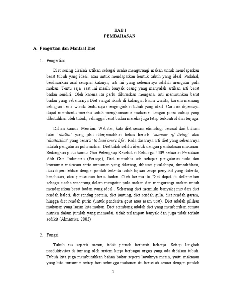 Manfaat dan Jenis Diet Sehat | PDF