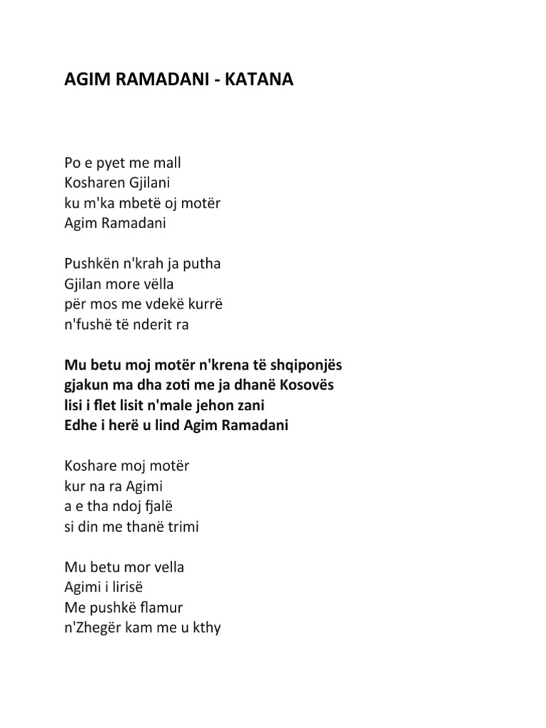Agim Ramadani - Katana | PDF