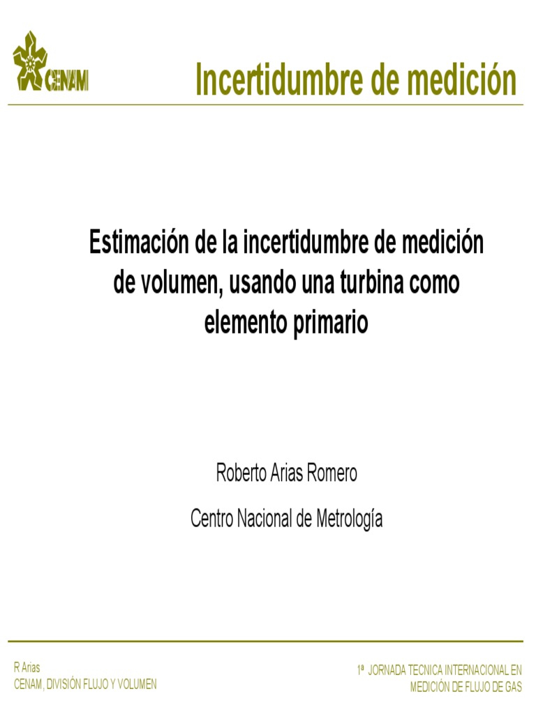 Incertidumbre en Medición de Flujo de Gas | PDF | Incertidumbre | Gases