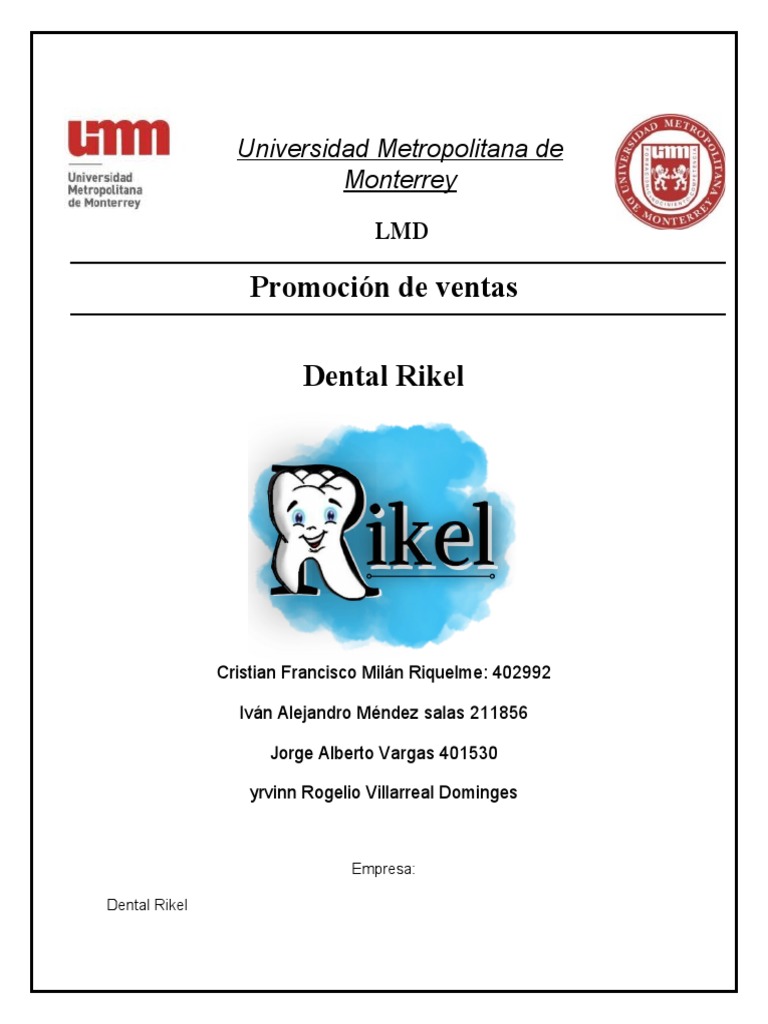 Promociones Efectivas en Dental Rikel | PDF | Odontología | Cuidado de ...