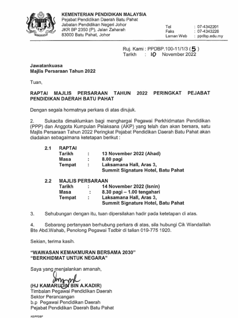 Raptai Majlis Persaraan | PDF