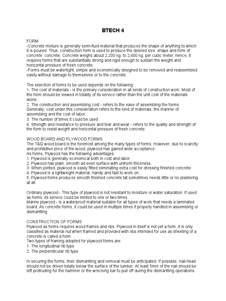 Btech 1 M1 | PDF | Deep Foundation | Framing (Construction)