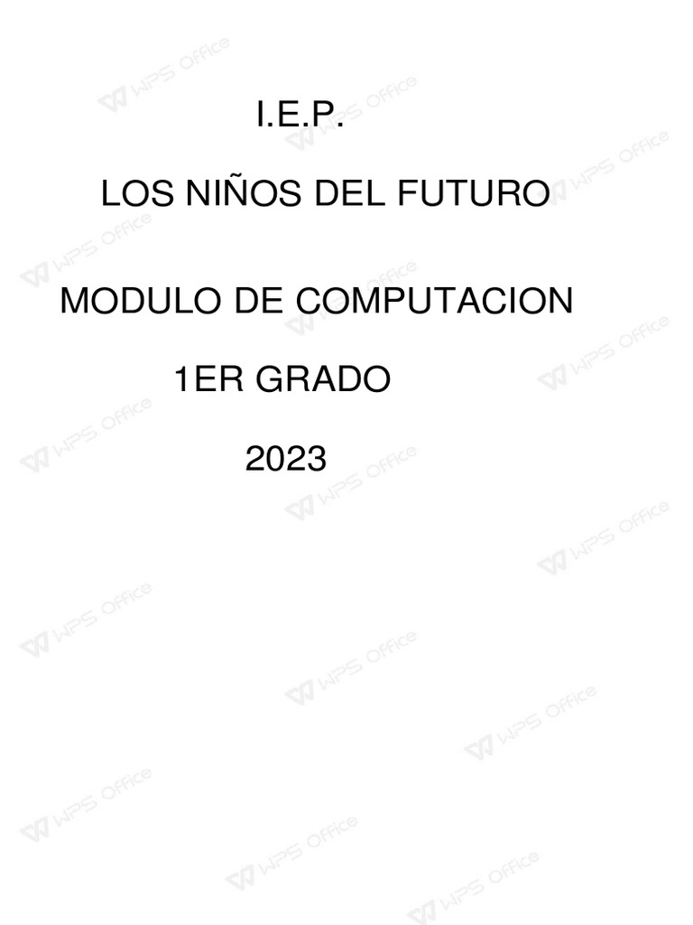 Modulo Computo 1º Primaria - LNF - 1 | PDF | Ventana (informática ... Modulo Computo 1º Primaria - LNF - 1 | PDF | Ventana (informática ...