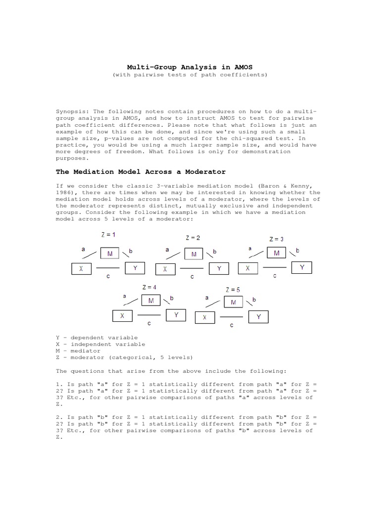 Multi Group Analysis in Amos | PDF | Bootstrapping (Statistics ...