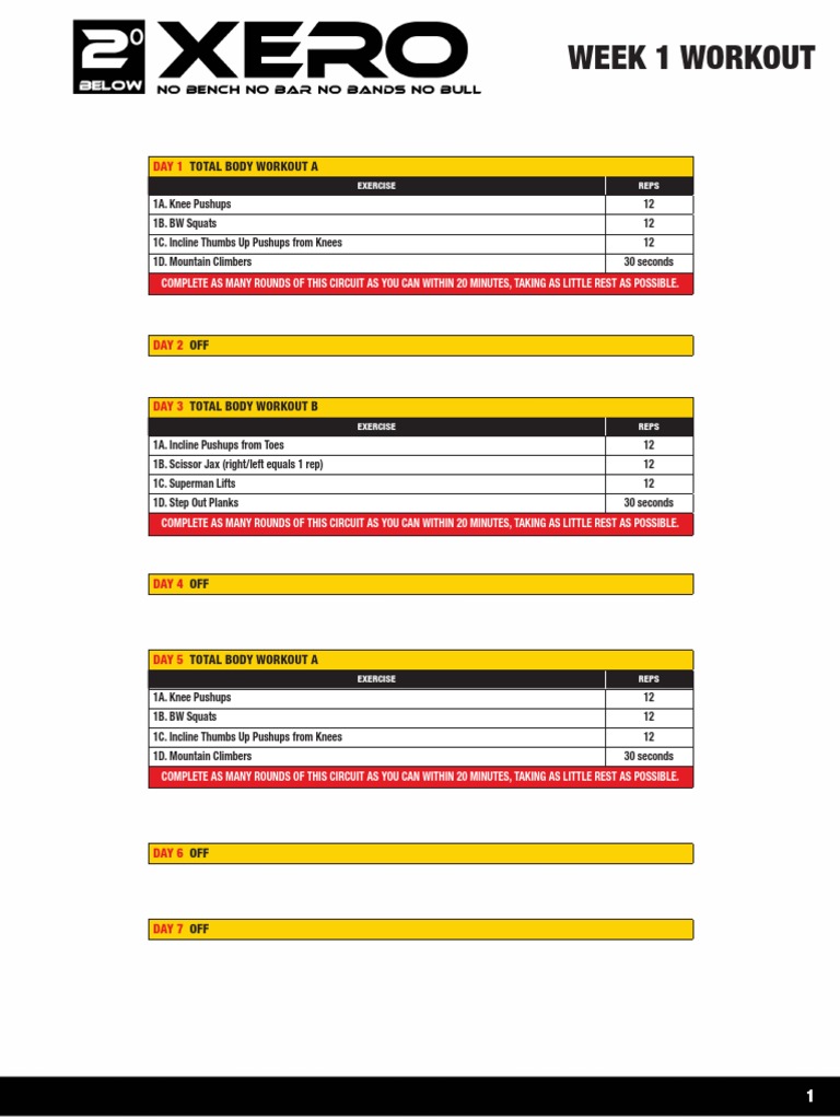 XERO 2 Below Final PDF | PDF | Weight | Sports Science