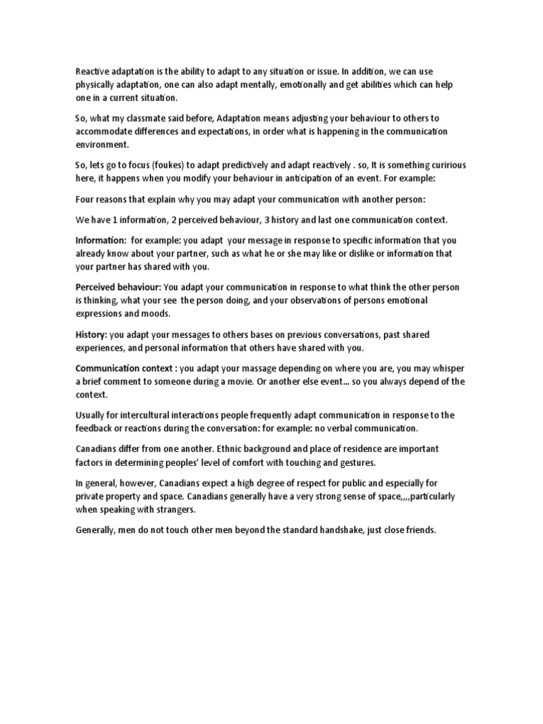 Reactive Adaptation Is The Ability To Adapt To Any Situation or Issue ...