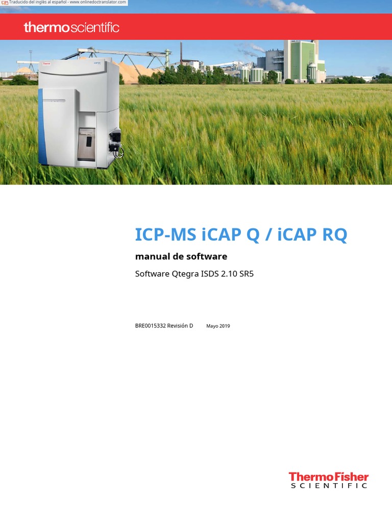 Icp-Ms Icap Q / Icap RQ: Manual de Software | PDF | Archivo de ...