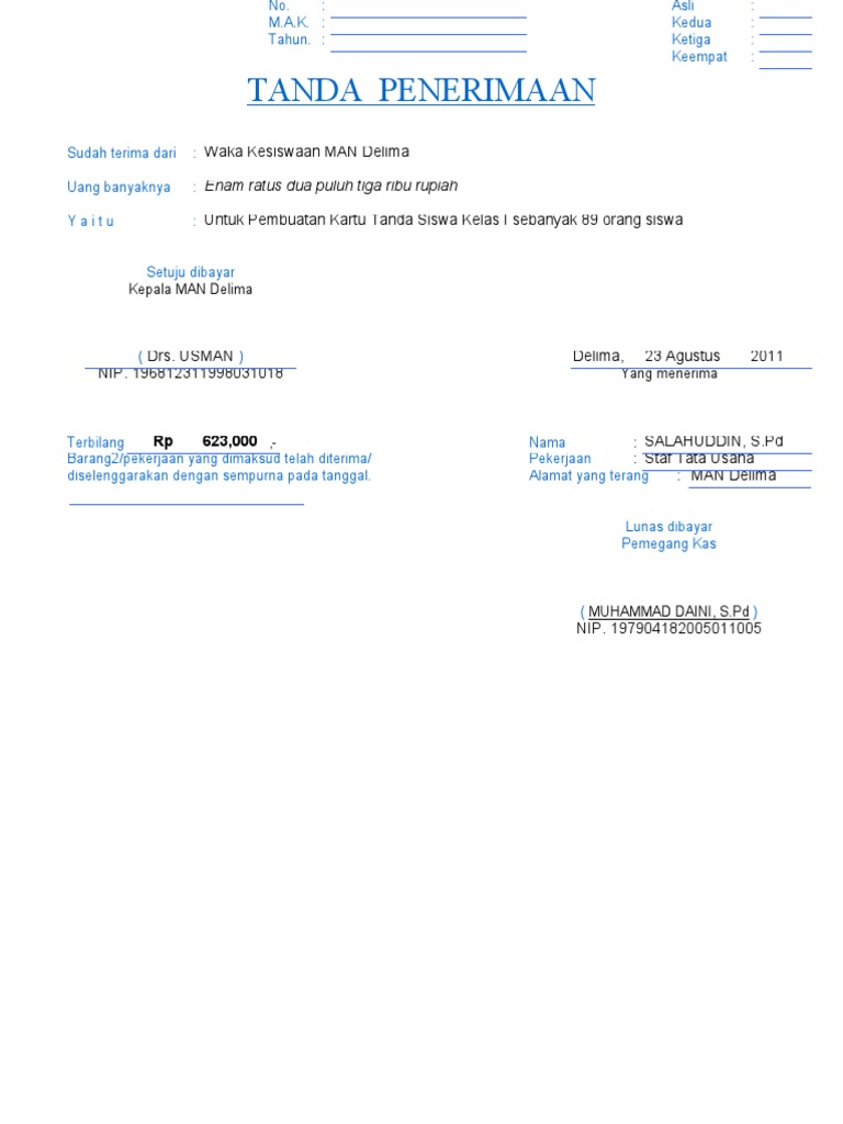 Kwitansi Dinas | PDF