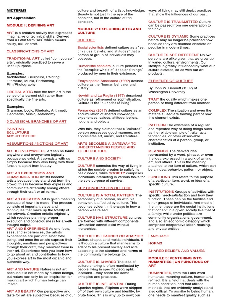 Artapp Midterm Reviewer | PDF | The Arts | Poetry