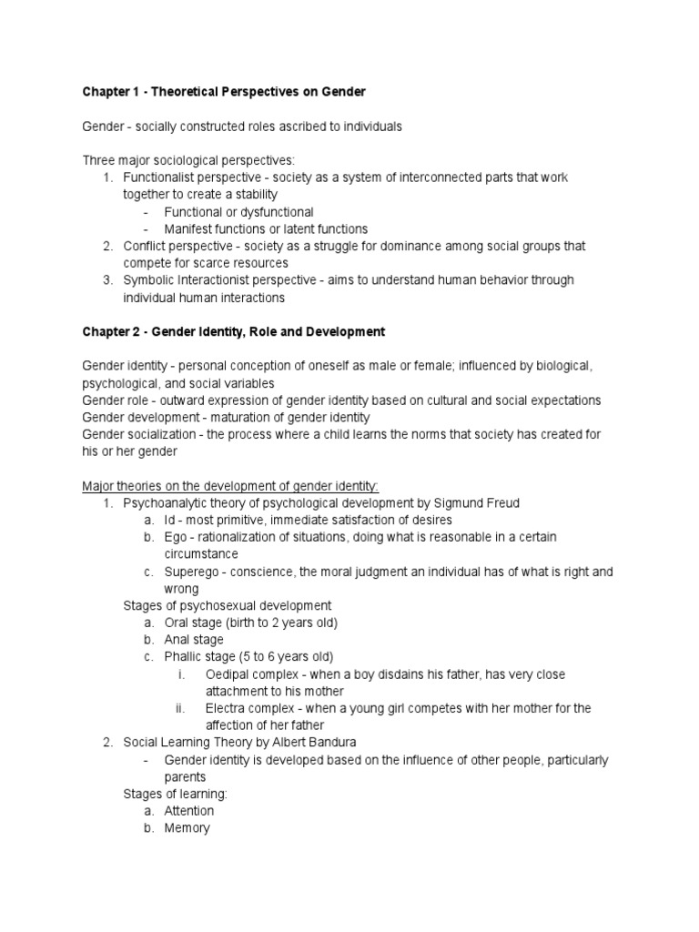 GNS Midterm Reviewer | PDF | Id | Gender