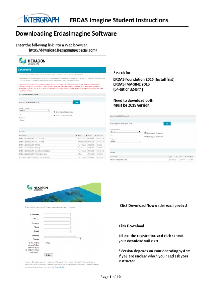ERDAS Imagine 2015 Student Guide | PDF | World Wide Web | Internet & Web