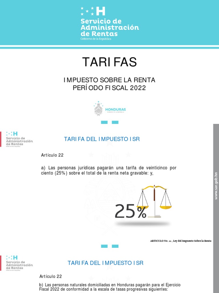 Tarifas y Sanciones ISR | PDF | Impuesto sobre la renta | Impuestos
