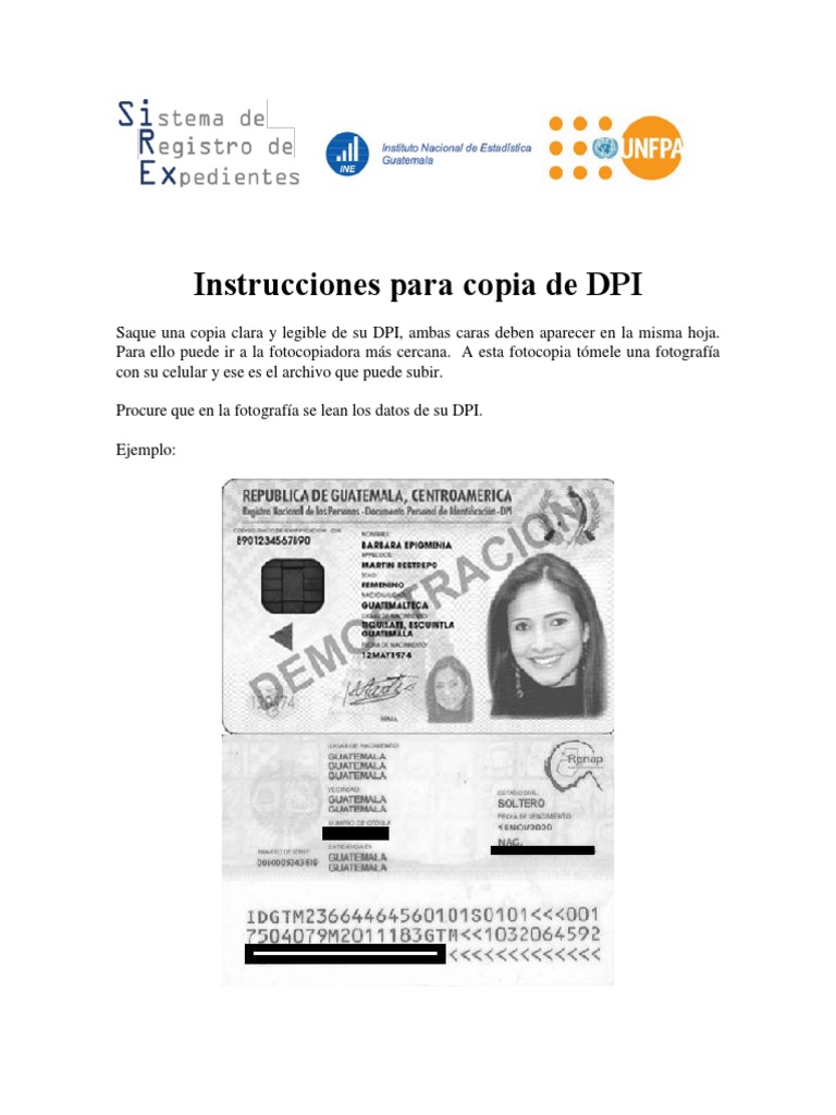 Instrucciones DPI | PDF