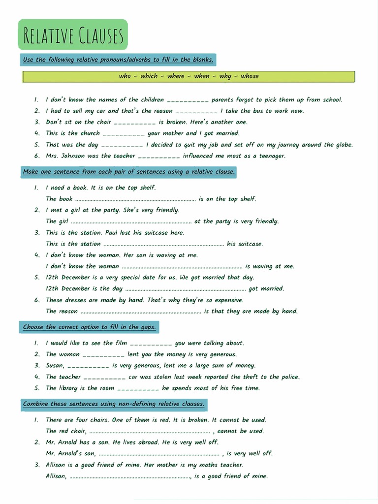 Relative Clauses | PDF