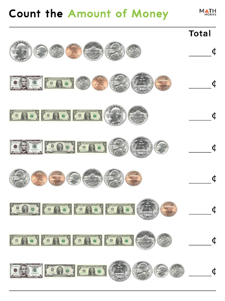 Second Grade Money Worksheets | PDF