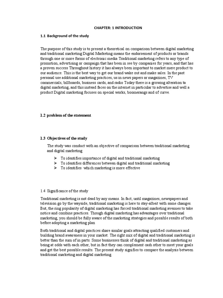 Chapter: 1 Introduction 1.1 Background of The Study | PDF | Digital ...
