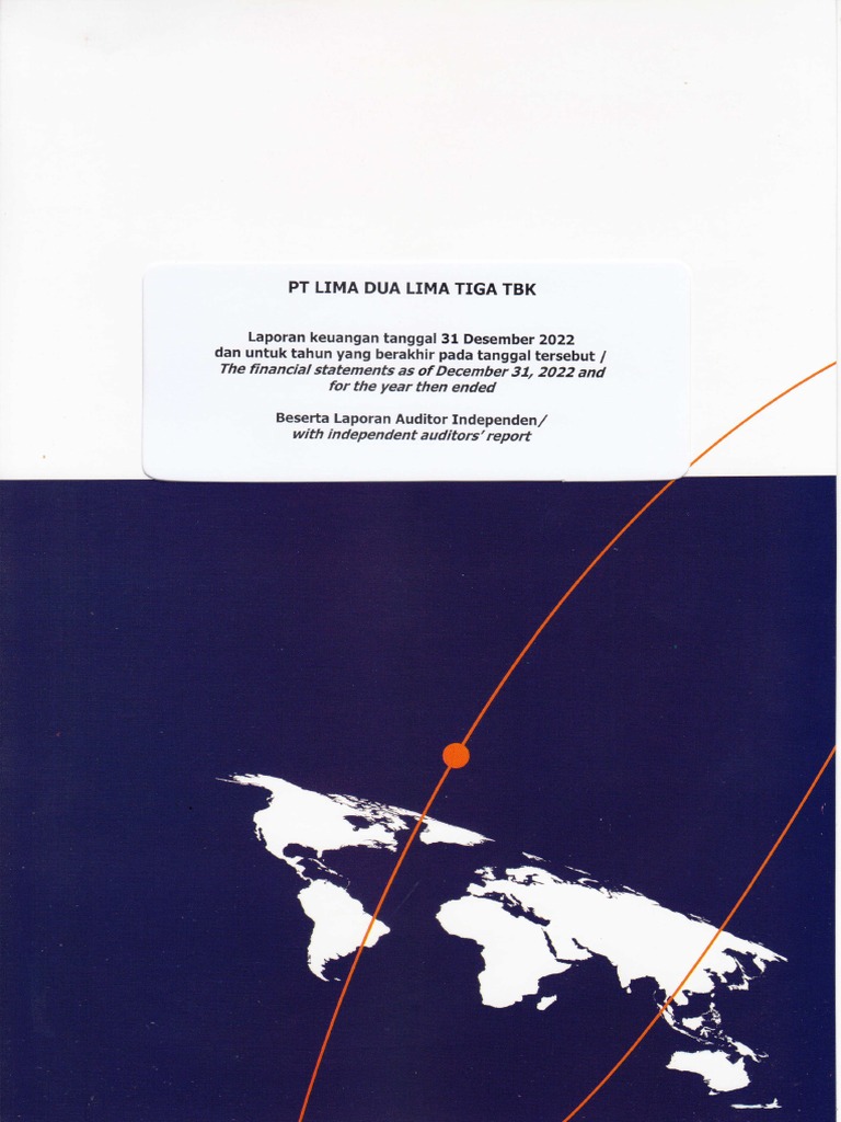 Audit Report PT Lima Dua Lima Tiga TBK 31 Des 2022 | PDF