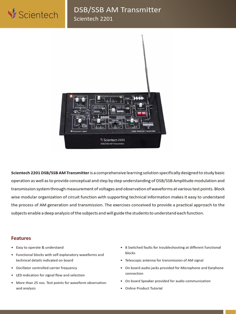 DSB SSB Am Transmitter | PDF | Transmitter | Modulation