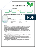 Floating Leaf Disk Photosynthesis Lab | PDF | Bicarbonate | Leaf