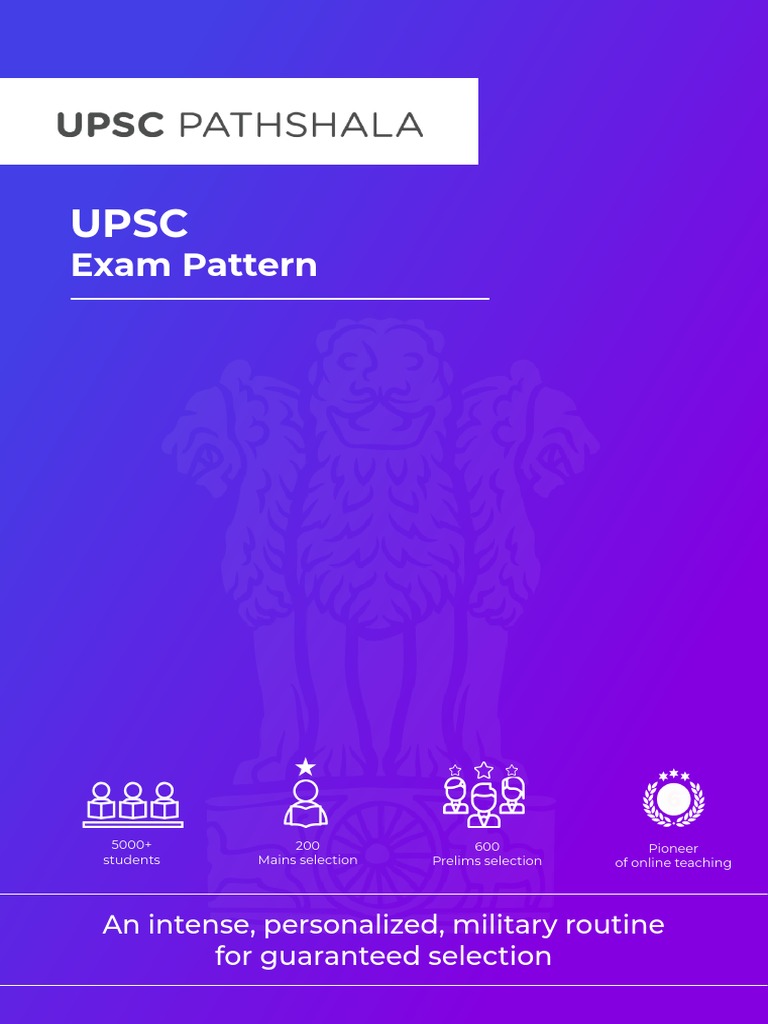 UPSC Exam Pattern | PDF | Educational Stages | Standardized Tests