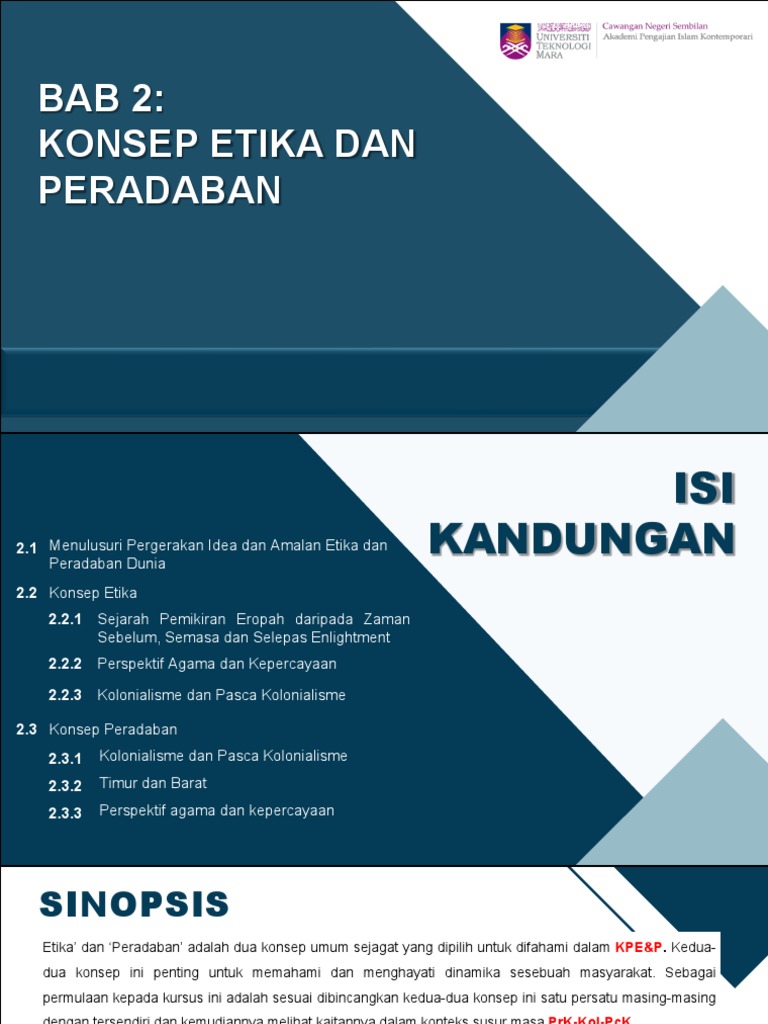 BAB 2: Konsep Etika Dan Peradaban | PDF