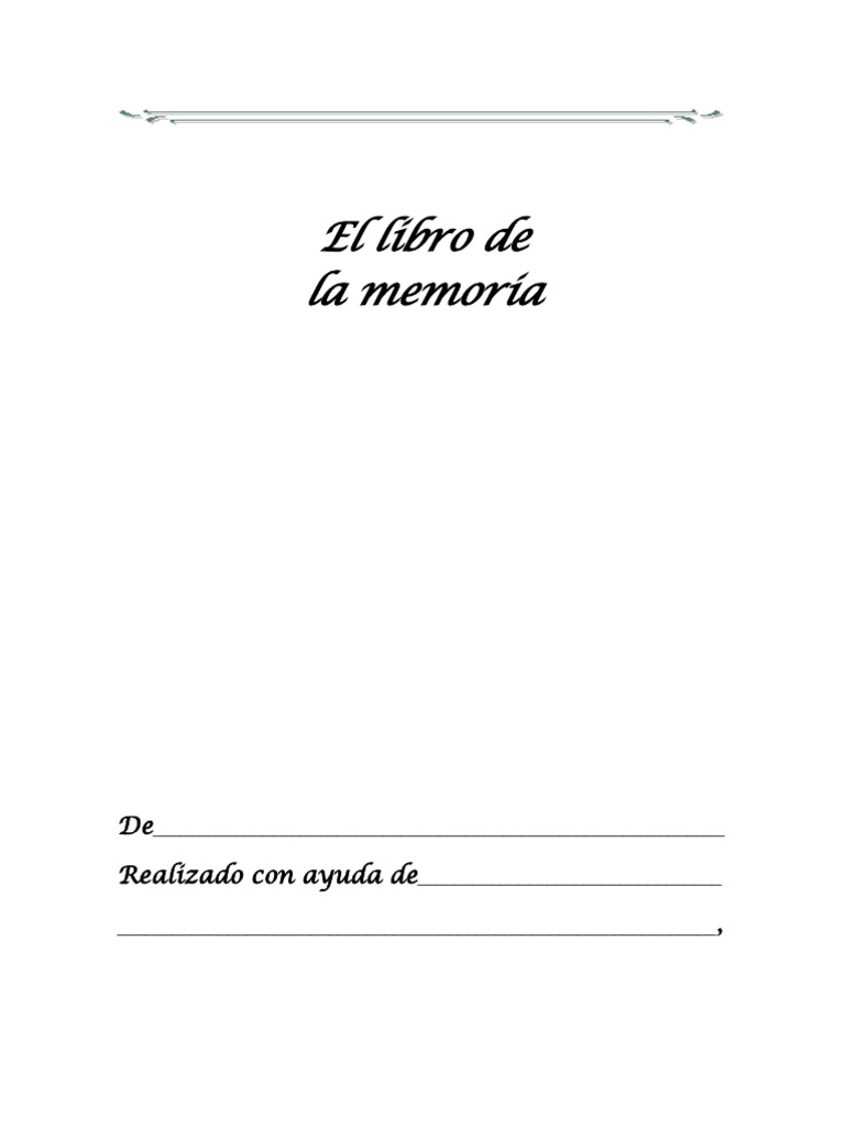 El Libro de La Memoria | PDF