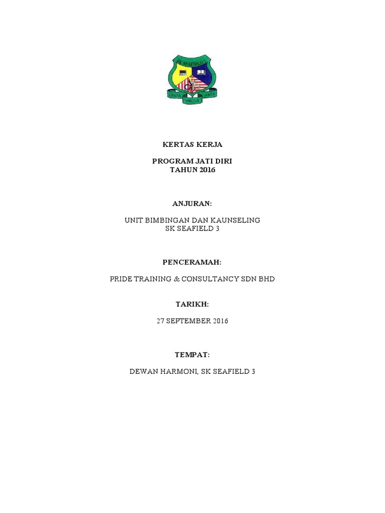 Program Jati Diri SK Seafield 3 | PDF