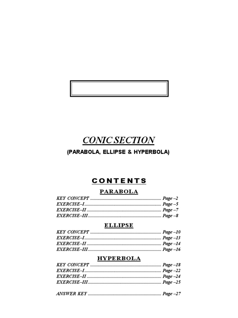 Conic Section (Para Ellip Hyper) | PDF | Ellipse | Perpendicular
