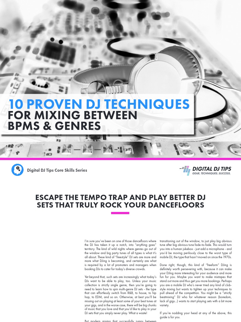 10 Essential DJ Mixing Techniques | PDF | Disc Jockey | Tempo