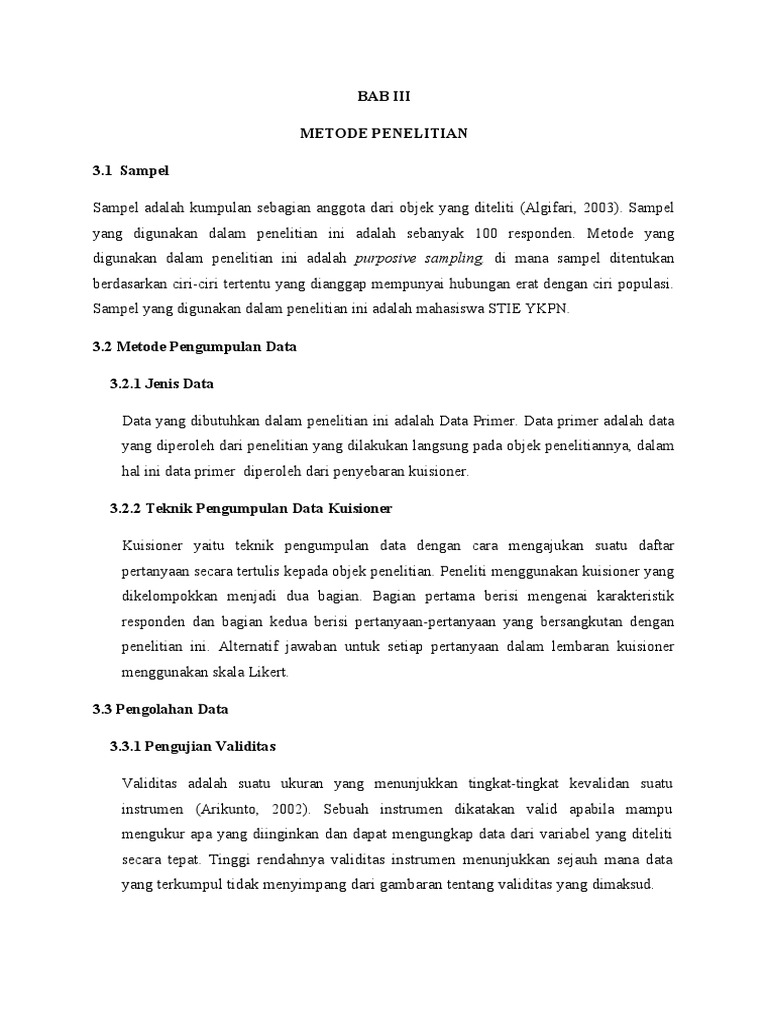 BAB III Metopen | PDF