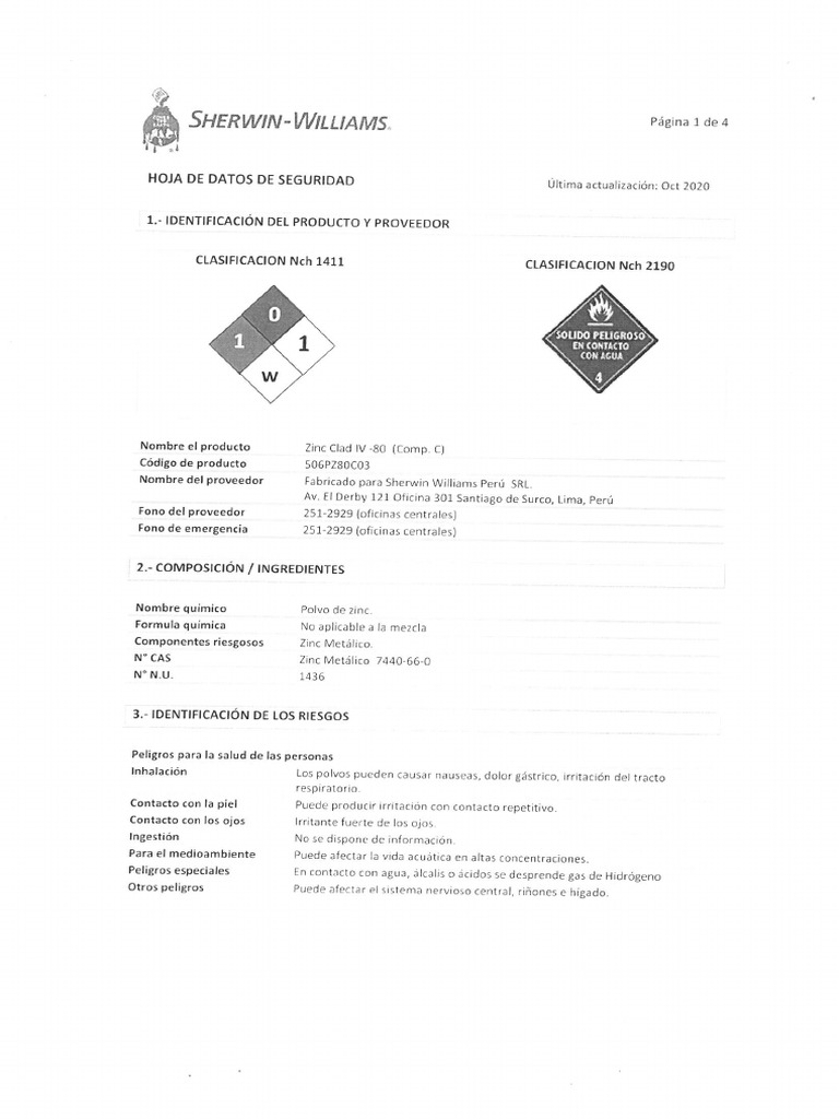 Zinc Clad Iv 80 Comp. C | PDF