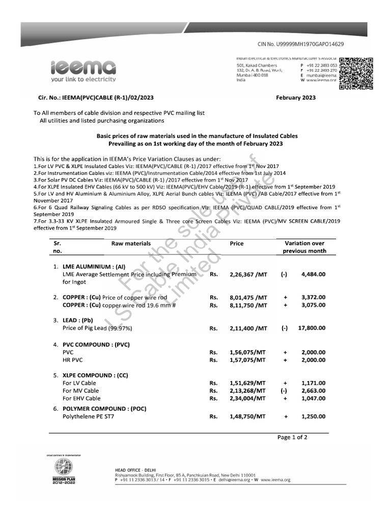 IEEMA Circular - Feb 2023 | PDF