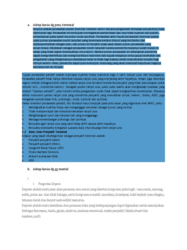 Askep Lansia DG Peny | PDF