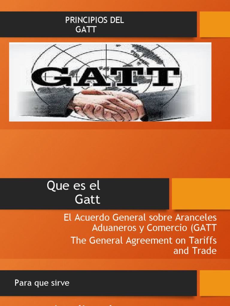 Principios Del Gatt | PDF