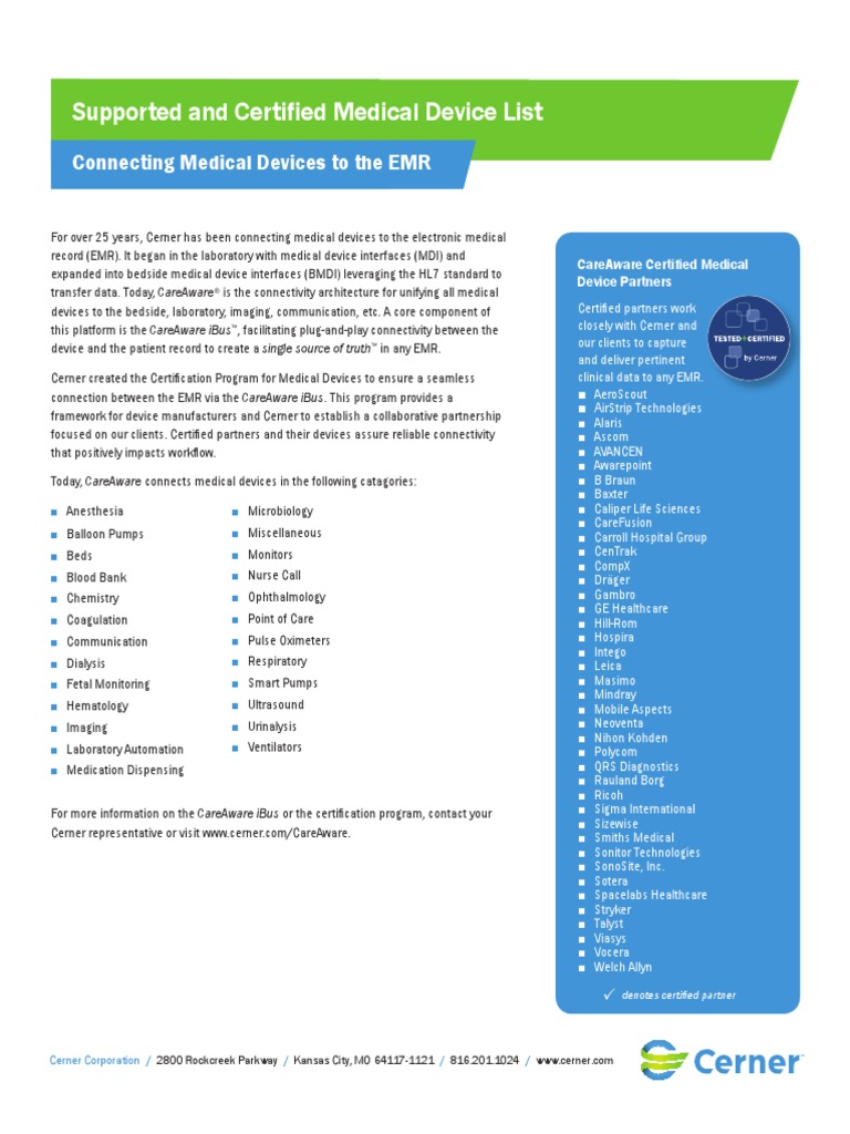 Cerner List | PDF | Electronic Health Record | Health Care
