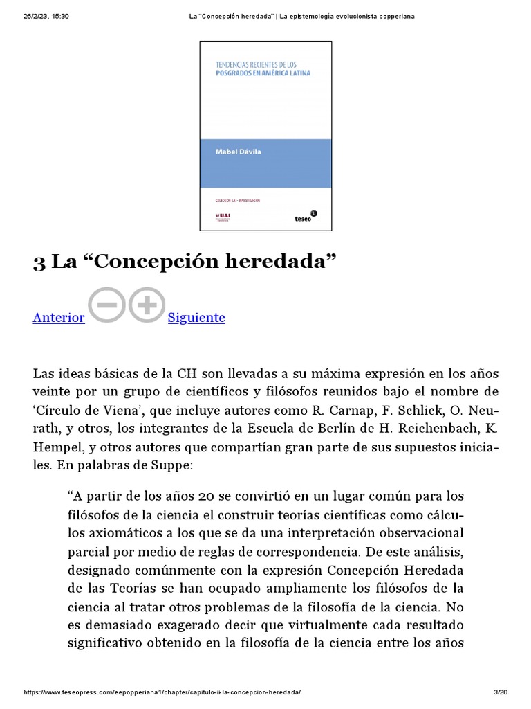 La "Concepción Heredada" | PDF | Science | Interacciones de disciplina académica