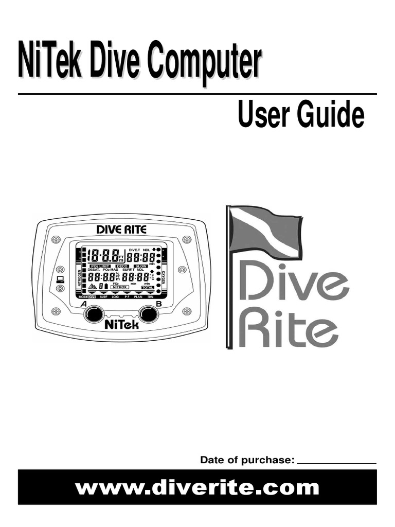 Nitek Computer User Manual | PDF | Scuba Diving | Diving Equipment
