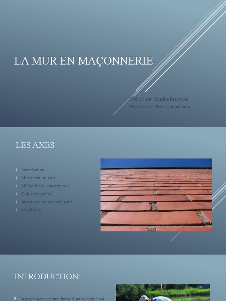 Mur en Maçonnerie : Techniques et Avantages | PDF | Maçonnerie | Brique